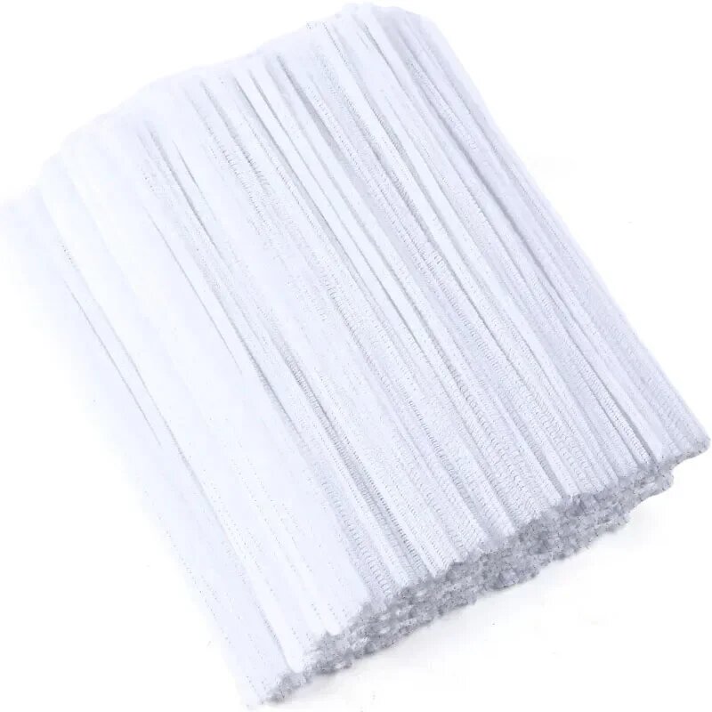 Плюшевые скручивающиеся стержни 30 см Белый, WHITE, 400PCS