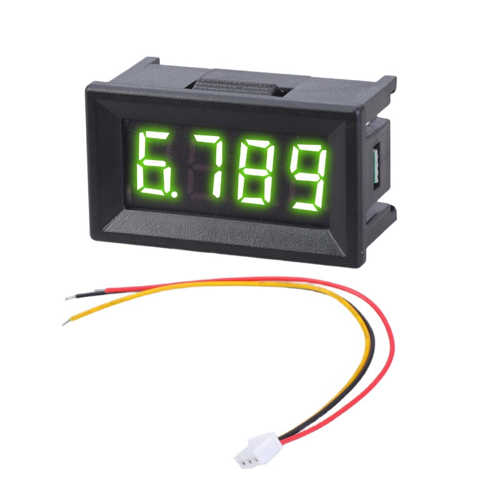 Цифровой вольтметр 0-100V Инструмент измерения напряжения 0,36-дюймовый светодиодный дисплей 3 Провод 4-цифр напряжения.