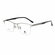 Cornstone Titanium Browline Eyeglass Frames Men's 53