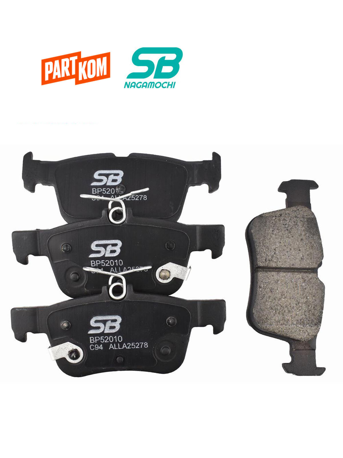 Тормозные колодки задние SB NAGAMOCHI BP52010 для а/м Ford Edge, Mondeo V, Focus IV, Fusion USA.