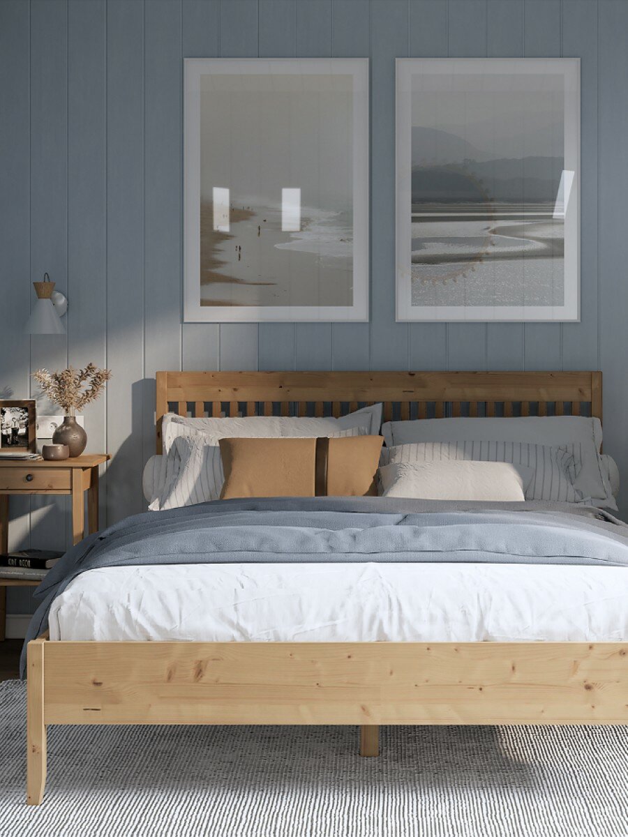 Кровать Askona (Аскона) Maas (Маас) массив сосны цв. Светло-коричневый 160x200