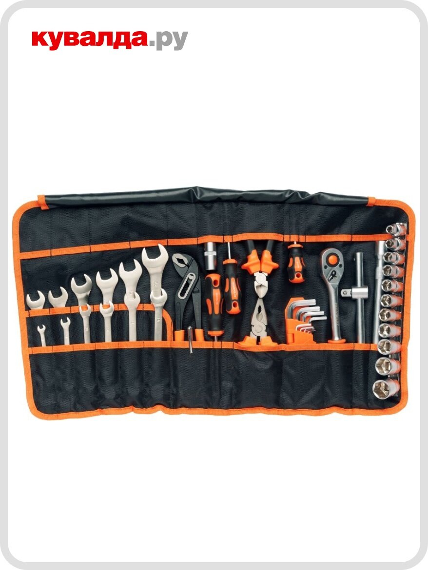 Набор инструментов MAXPILER MXT-44-SB в сумке (44 предмета, 1/2", crv, сумка оксфорд)