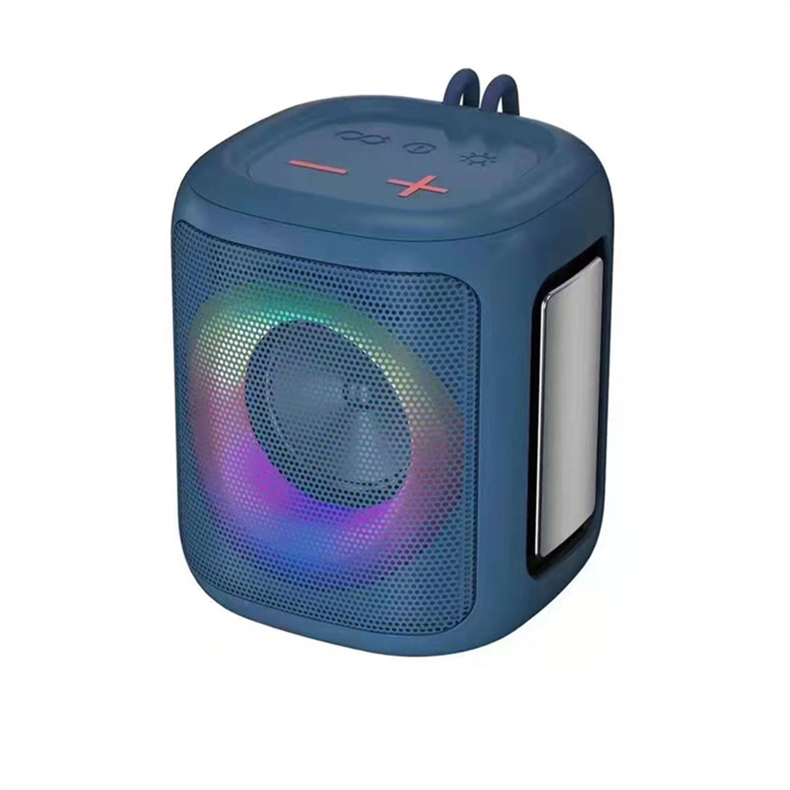 A80 Портативный наружный BT-колонок Водонепроницаемый RGB Дыхательный свет Сабвуфер Портативный беспроводной Малый Колонок Черный Зеленый Синий (Доступно) Время работы 2-5ч BT 5.2 Размер 95*95*103мм Вес 470г Аккумулятор 18650 1200мА Размер упаковки
