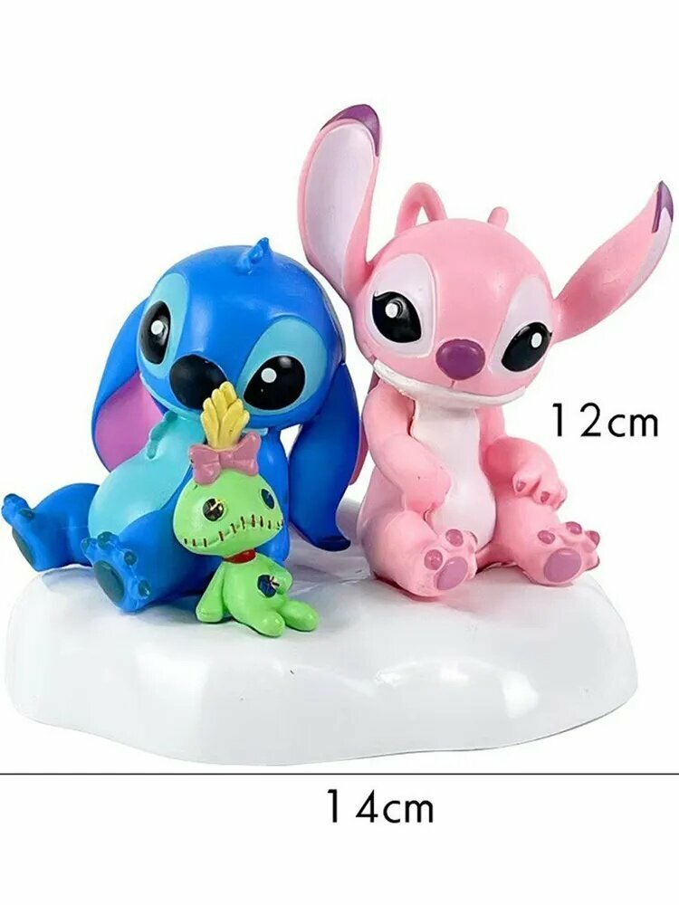 Набор фигурок Лило стич Ангел фигурки аниме / Lilo Stitch Angel игрушки для детей 2шт