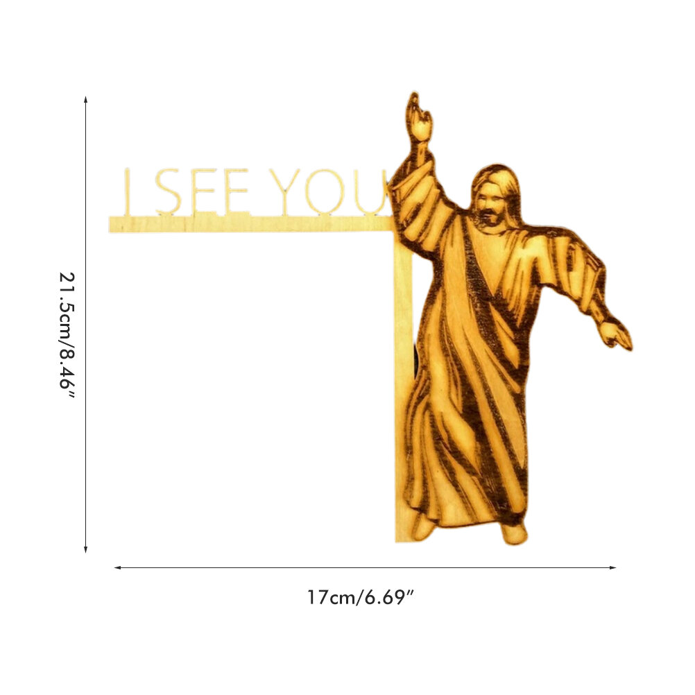 2 шт. деревянных угловых декоративных знаков с изображением Иисуса для дверей, украшения для углов двери, для левого и правого угла