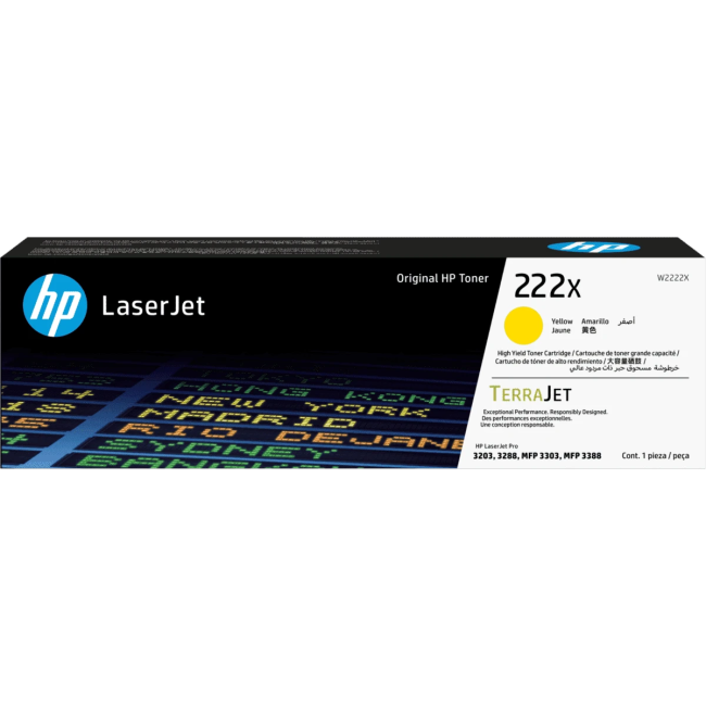 W2222X HP Тонер-картридж/ HP 222X High Yield Yellow Original LaserJet Toner Cartridge []