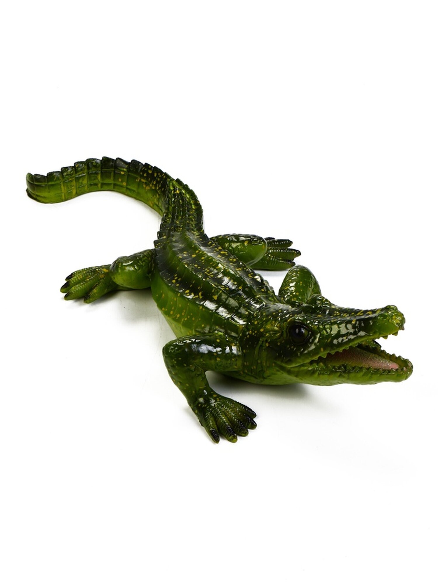 Садовая фигура Greengo "Крокодил", полистоун, 15 х 35 х 7 см, зеленый