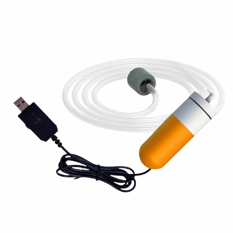 USB-насос для насыщения кислородом аквариума рыб-Оранжевый-регулируемый объем воздуха, Тип B