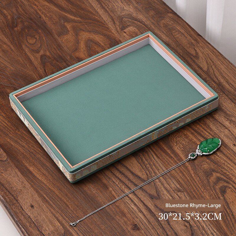 Серая каменная узорная большая шкатулка без крышки для колец и браслетов, премиум-качество