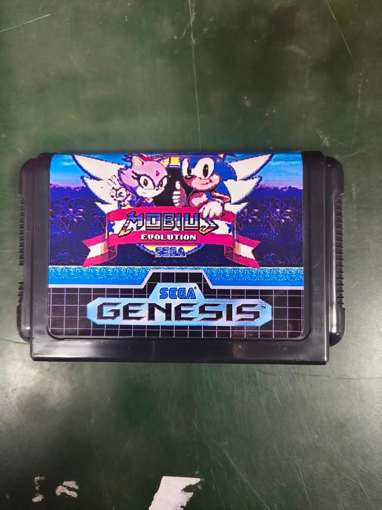 Игровой картридж для приставки 16 bit SEGA: Sonic & Blaze Mobius Evolution - Английская версия (без коробки)