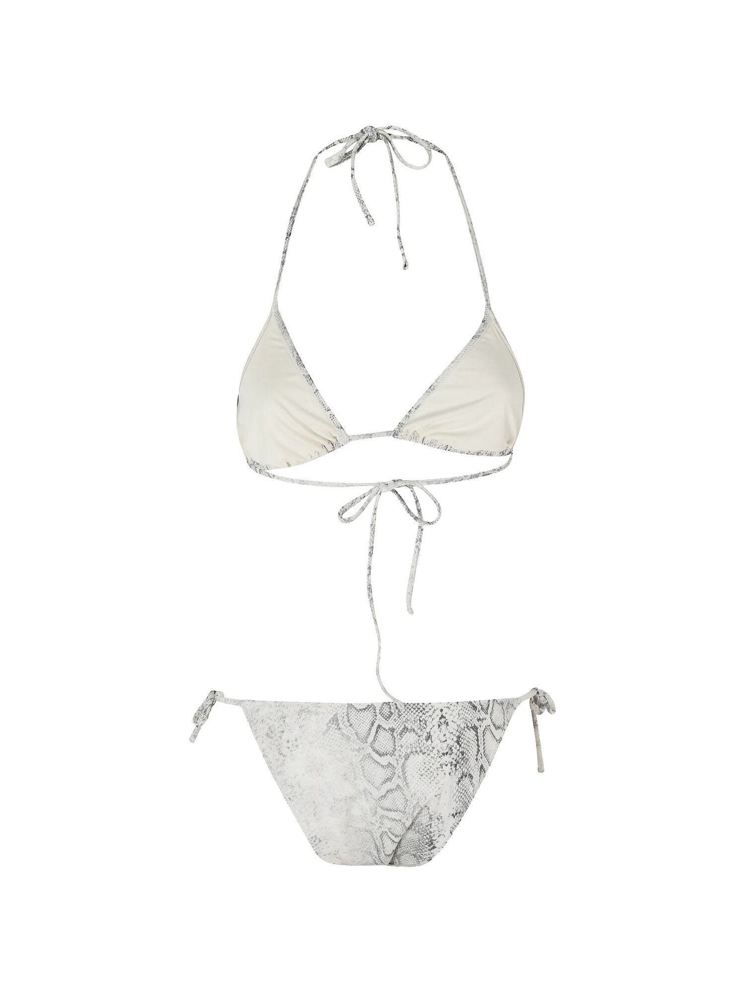 Купальник FEDERICA BASSI Snake-print triangle bikini, размер S, разноцветный — фото 1