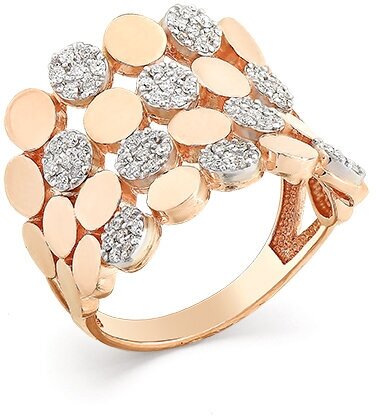 Кольцо, красное золото, 585 проба, бриллиант