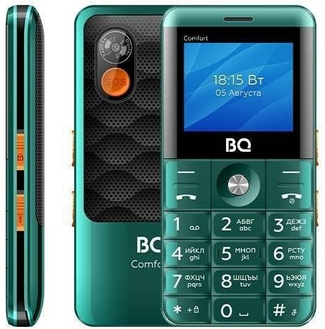 Мобильный телефон BQ 2006 Comfort Зеленый+Черный 2 sim 2 Цветной TN GSM 1600 mAh