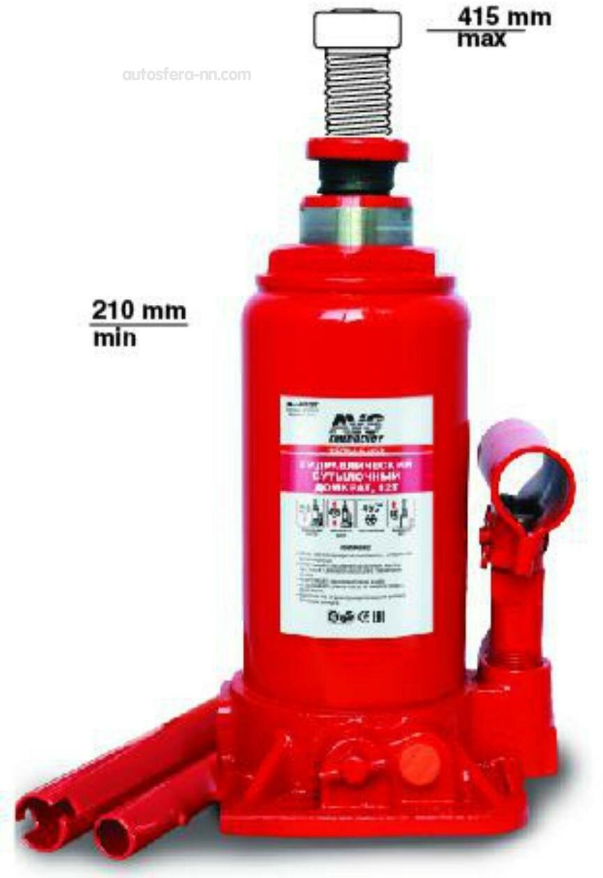 AVS A07095S Домкрат гидравлический 12 т. (высота мин/макс 210/415 мм) AVS HJ-B12T