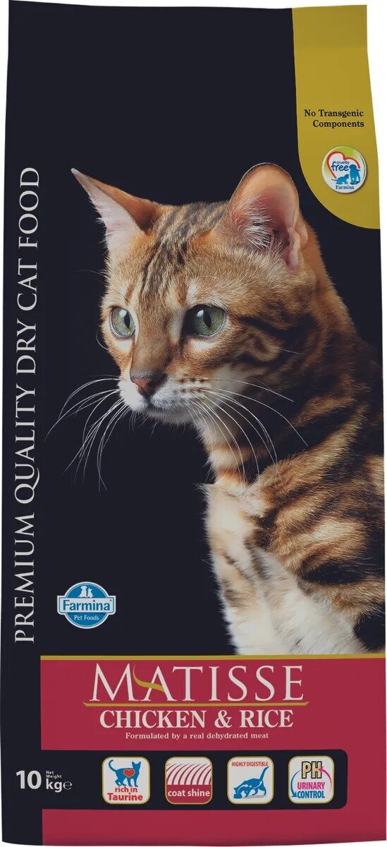 Сухой корм для кошек Farmina Matisse Chicken & Rice, курица и рис, 10кг (030108)