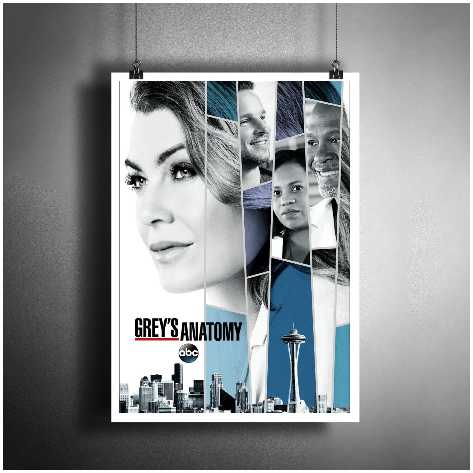 Постер плакат для интерьера "Сериал: Анатомия страсти. Grey's Anatomy"/ Декор дома, офиса, комнаты A3 (297 x 420 мм)