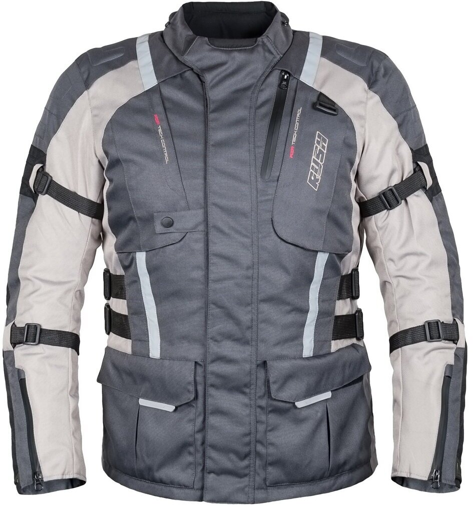 RUSH Мотокуртка LONG RIDE текстиль, цвет Антрацит/Бежевый, Размер L