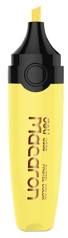 Текстовыделитель Deli EU356-YL Macaron скошенный пиш. наконечник 1-5мм желтый пастельный