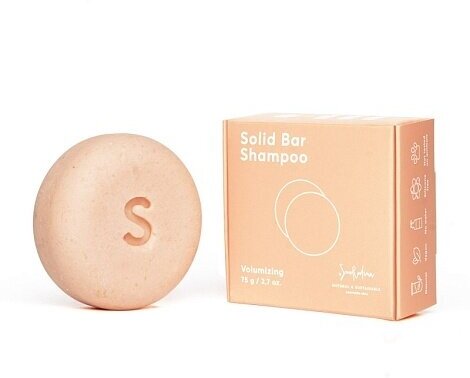 Твёрдый шампунь для объёма и восстановления волос 75 г, SmoRodina (Смородина)