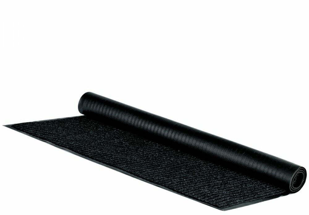 Влаговпитывающий ворсовый ребристый коврик OfficeClean 90х120 см, черный 285744