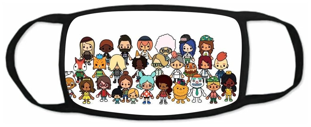 Маска на лицо Тока Бока, Toca Boka №6, Детская - 18 на 10 см