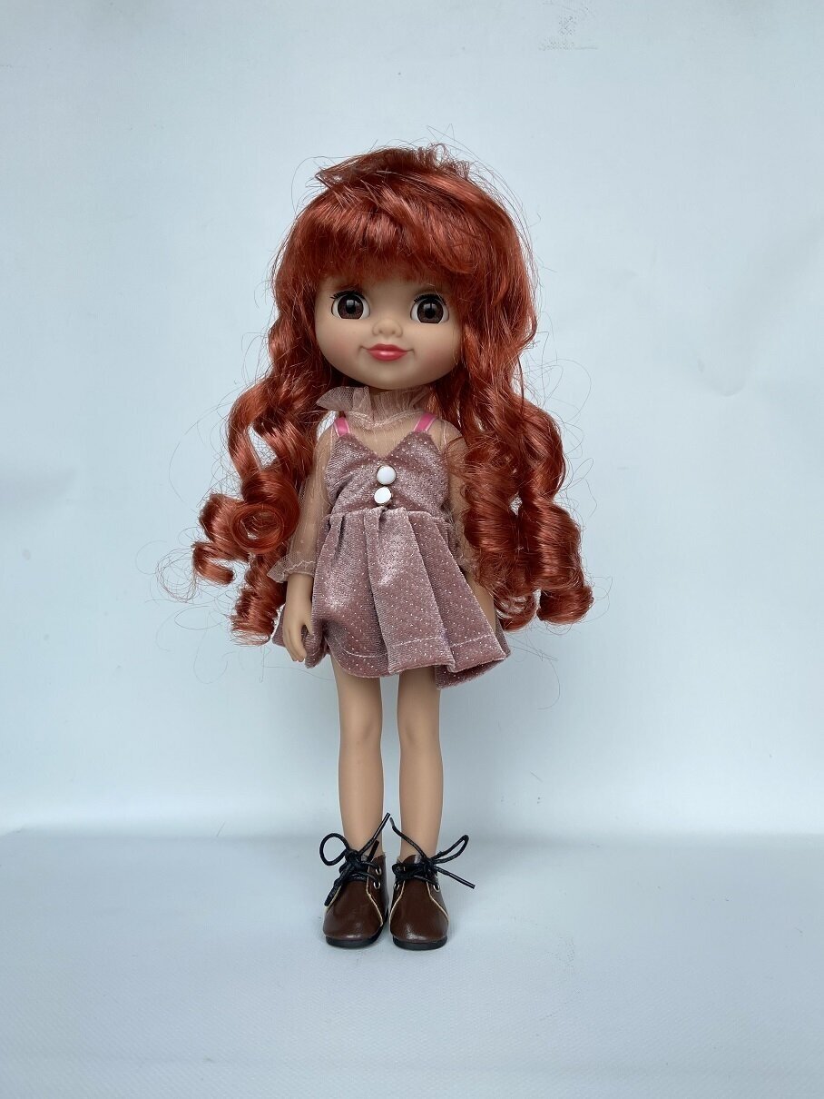 Волосы для кукол локоны с челкой на окружность головы 27-30 см.