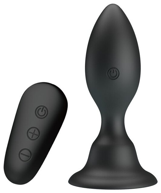 Baile Анальная пробка с вибрацией Mr.Play BI-040076W-MR 10.8 см, черный