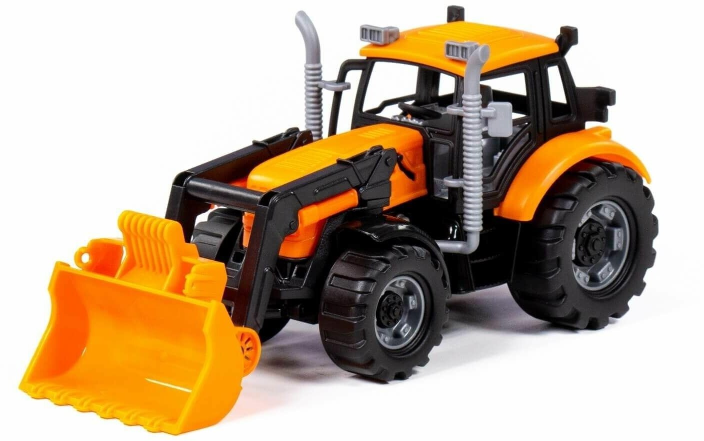 Погрузчик Полесье Прогресс, инерционный, оранжевый, в коробке 91802