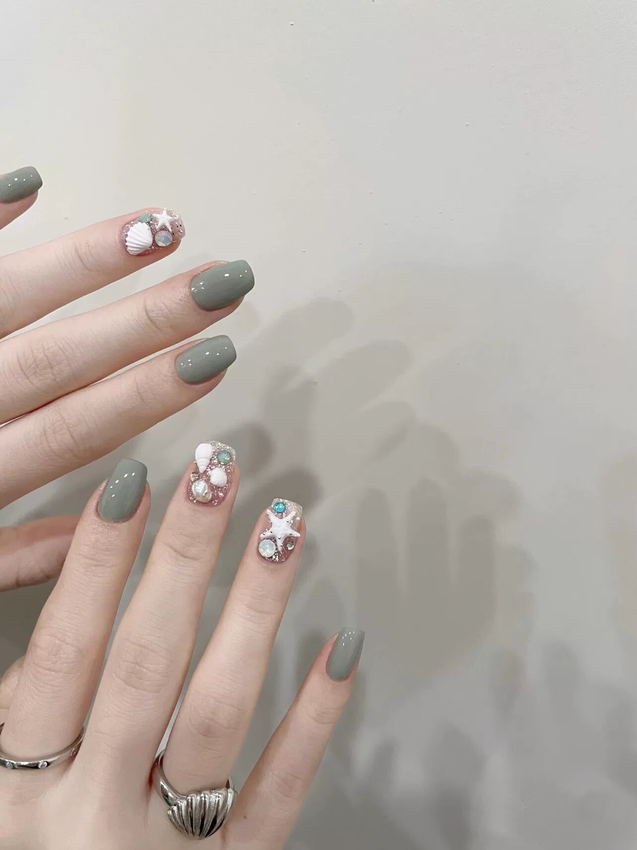 YA N Series Gel Polish 15ml Твердый цвет N-047 Облако серо-зеленый для всех тонов кожи