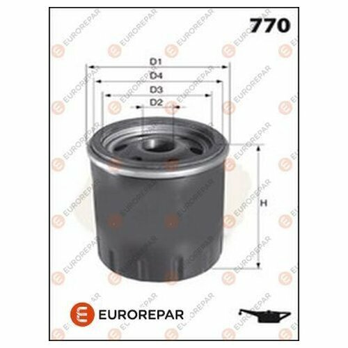 Фильтр масляный EUROREPAR E149134 для Citroen Berlingo (1996-2011), Citroen C1 (1984-2006), Citroen C3 (2009-н. в.)