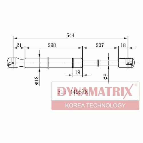 Амортизатор багажника Dynamatrix-Korea DGS1820BB для Ford Escort V, VII