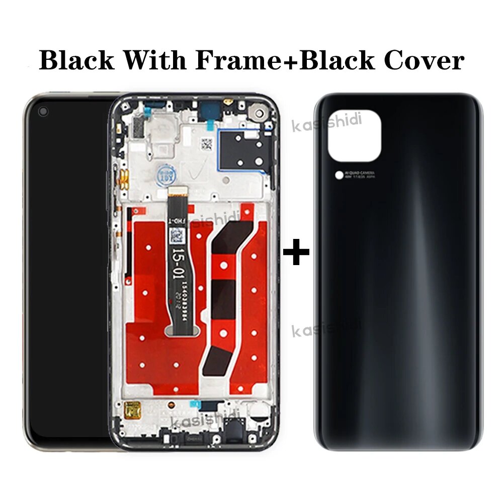 6,4-дюймовый TFT LCD-дисплей для Huawei P40 Lite JNY-LX1, сенсорный экран, дигитайзер в сборе для Nova 6 SE, замена, ремонт, с рамкой Black Frame Cover