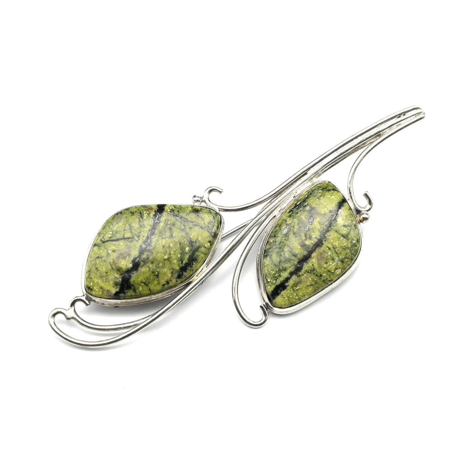 Брошь, змеевик