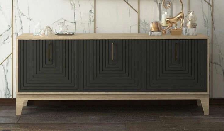 Комод Доминика Грей софт/Дуб сонома