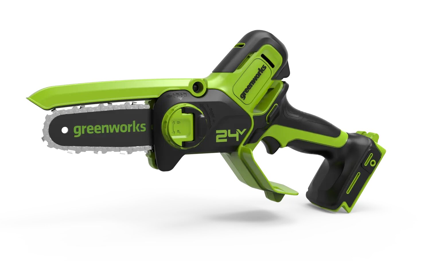 Пила цепная аккумуляторная Greenworks G24MCS10, 24 В Li-Ion 1x2 Ач