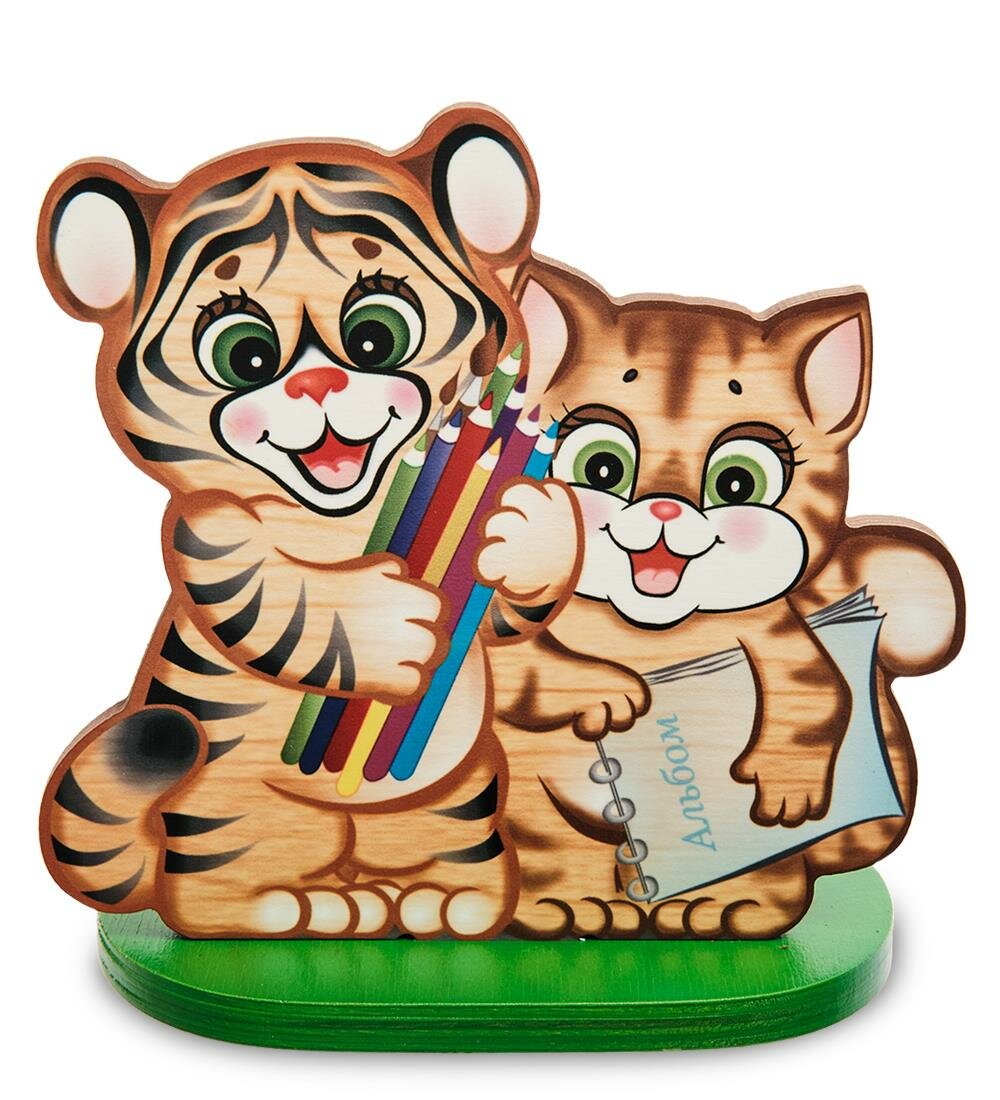 Карандашница Амурчик и Мурлик A2165082 Народные промыслы, Дерево, Россия