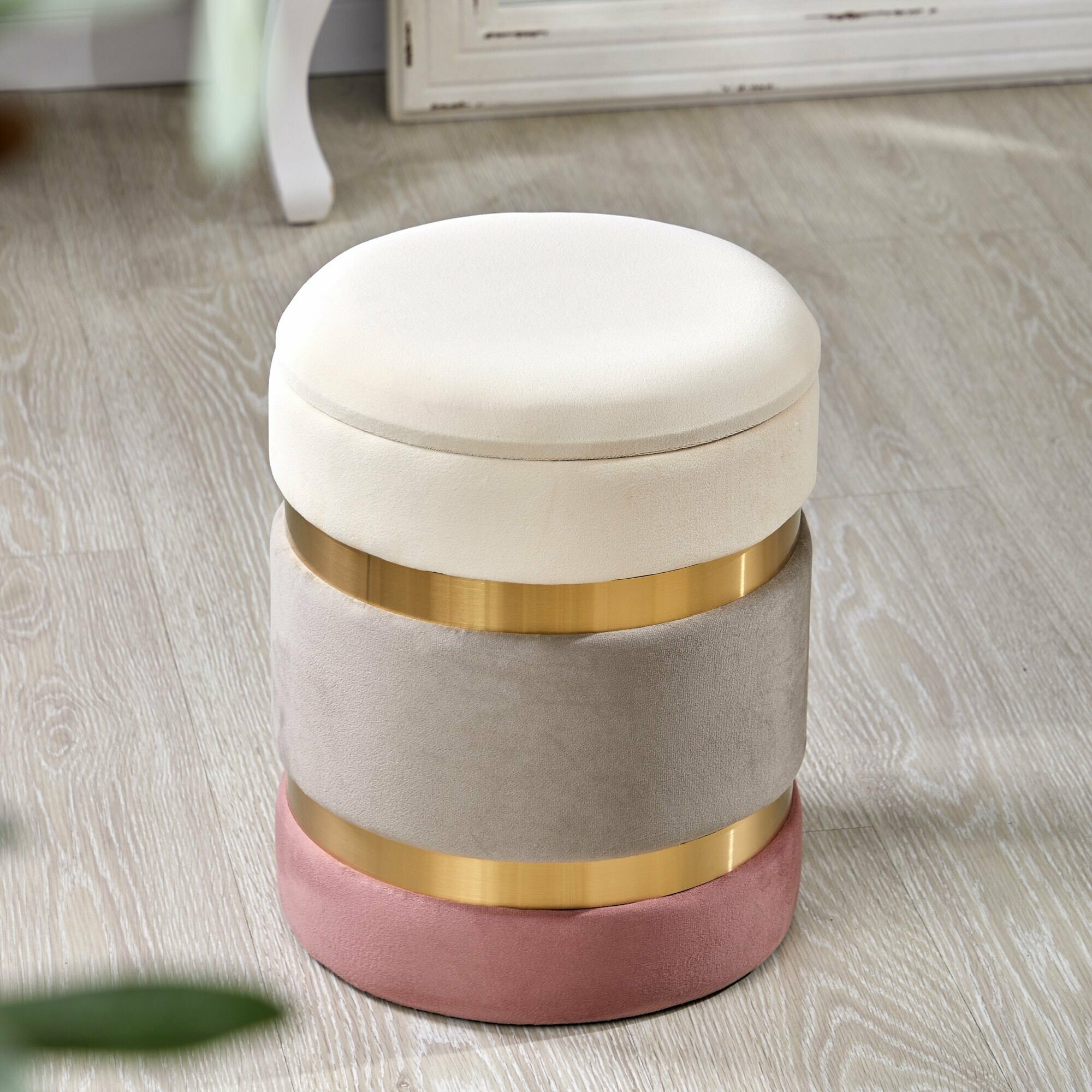 49-335M Пуф с крышкой 31х31х36см, МДФ, ткань, поролон, металл, Glasar