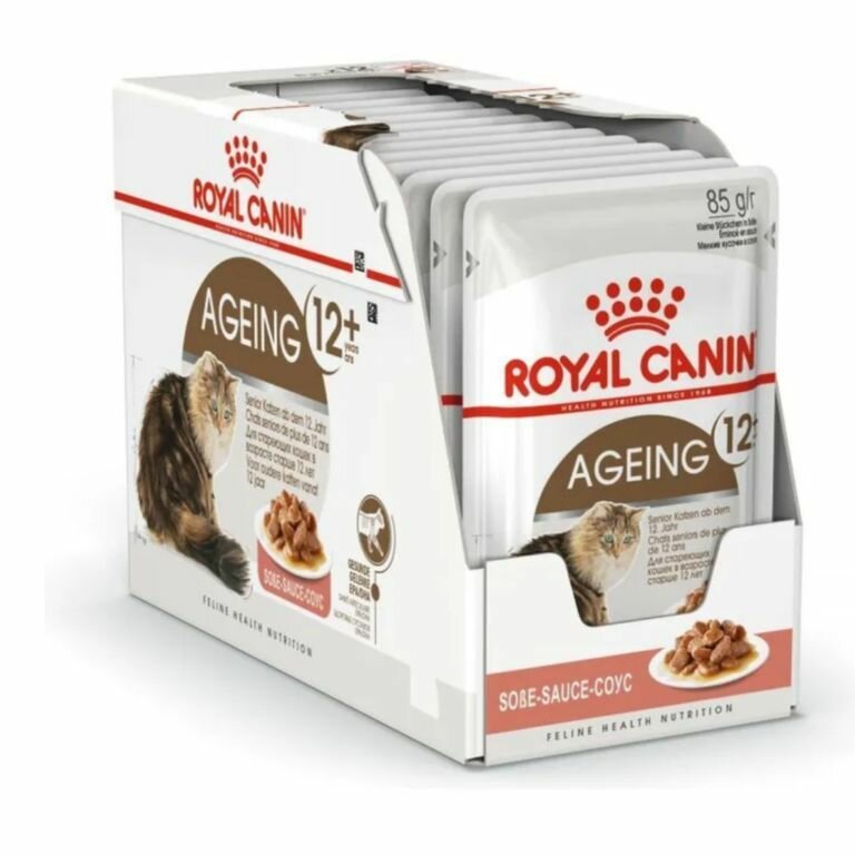 Royal Canin Feline Ageing +12 влажный корм для пожилых 24шт кошек всех пород, для суставов, почек, соус 85г, паучи