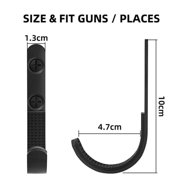 Стойки для оружия, держатели, крючки для настенного хранения пистолеты винтовка дробовик АК47и лук Черный 2шт