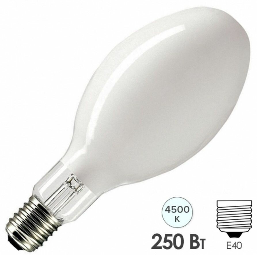 1шт/уп. Лампа МГЛ 250W Е40 2,2А 17000Лм 4500К Свет Нейтральный белый. Люминофор цоколь вверх 15 град. Металлогалогенная Газоразрядная HPI Plus PHILIPS, уп. 1шт