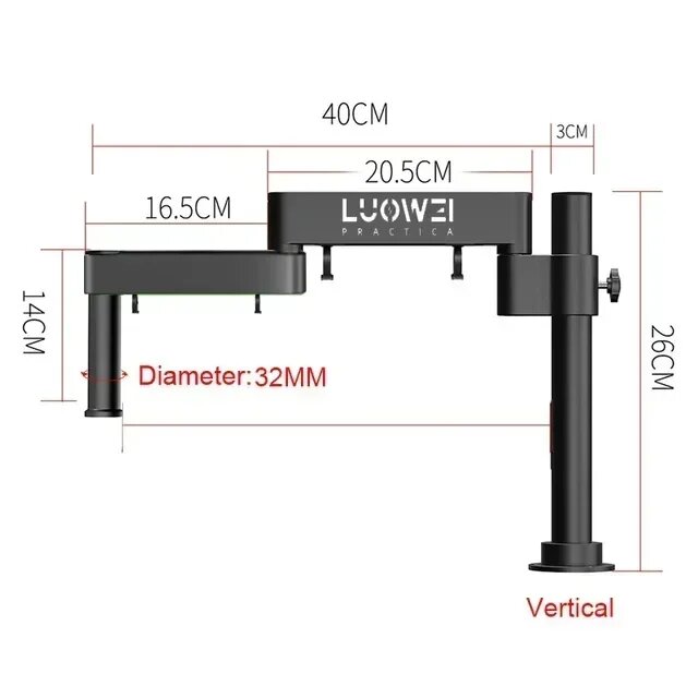 Подставка для микроскопа SUNSHINE LW-017, 32MM Vertical