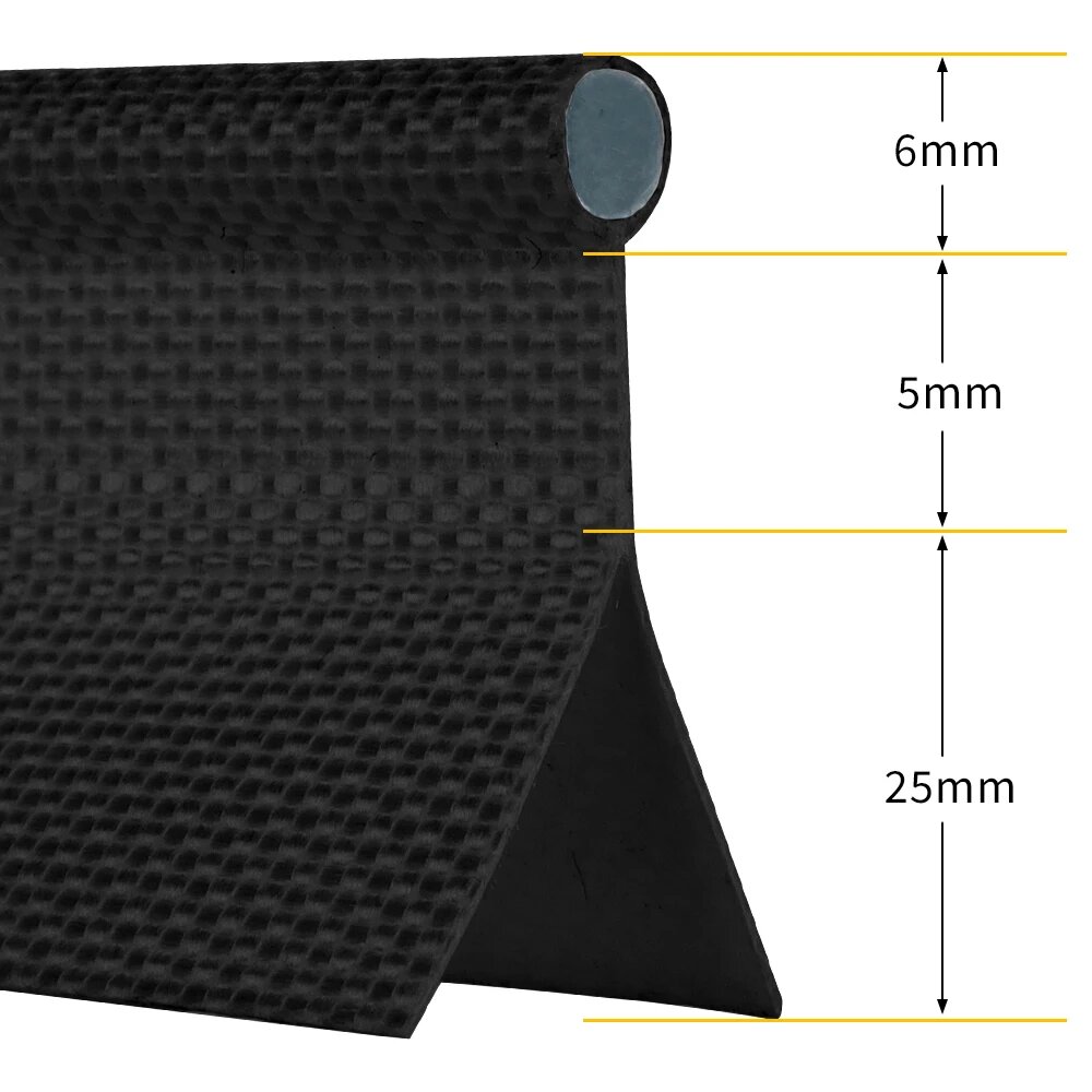 Навес для фургона, направляющая, трубопровод 6 мм, двойной клапан, черный сердечник из ПВХ, Keder, кемпинг/Палатка/навесы/палатки Black