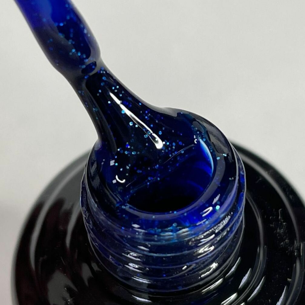 Y.ME База камуфлирующая Sky Base 07 (Тёмно-синий с блёстками) 14 мл / каучуковая цветная с шиммером для маникюра и педикюра, базовое покрытие для ногтей, основа под гель лак