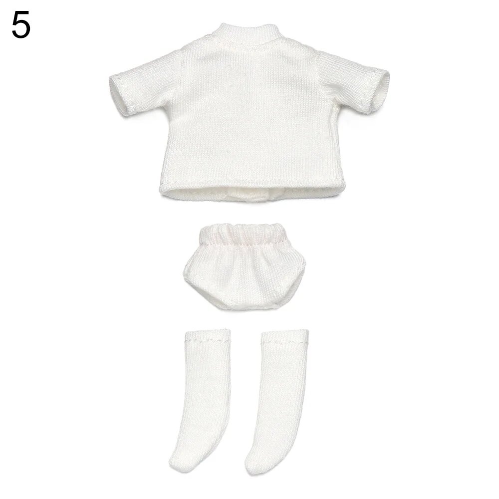 Костюмы для куклы Ob11 из хлопка Белый, 5