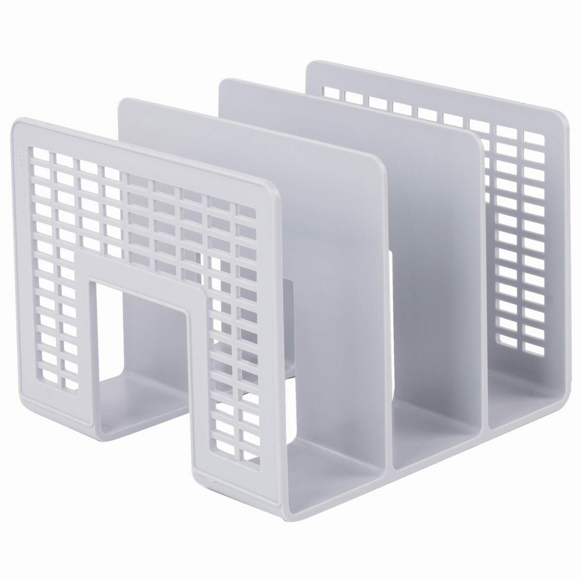 Подставка для сортировки бумаг Brauberg Radikal, 3 отделения, 212мм, сетчатый, серый (235365), 4шт.