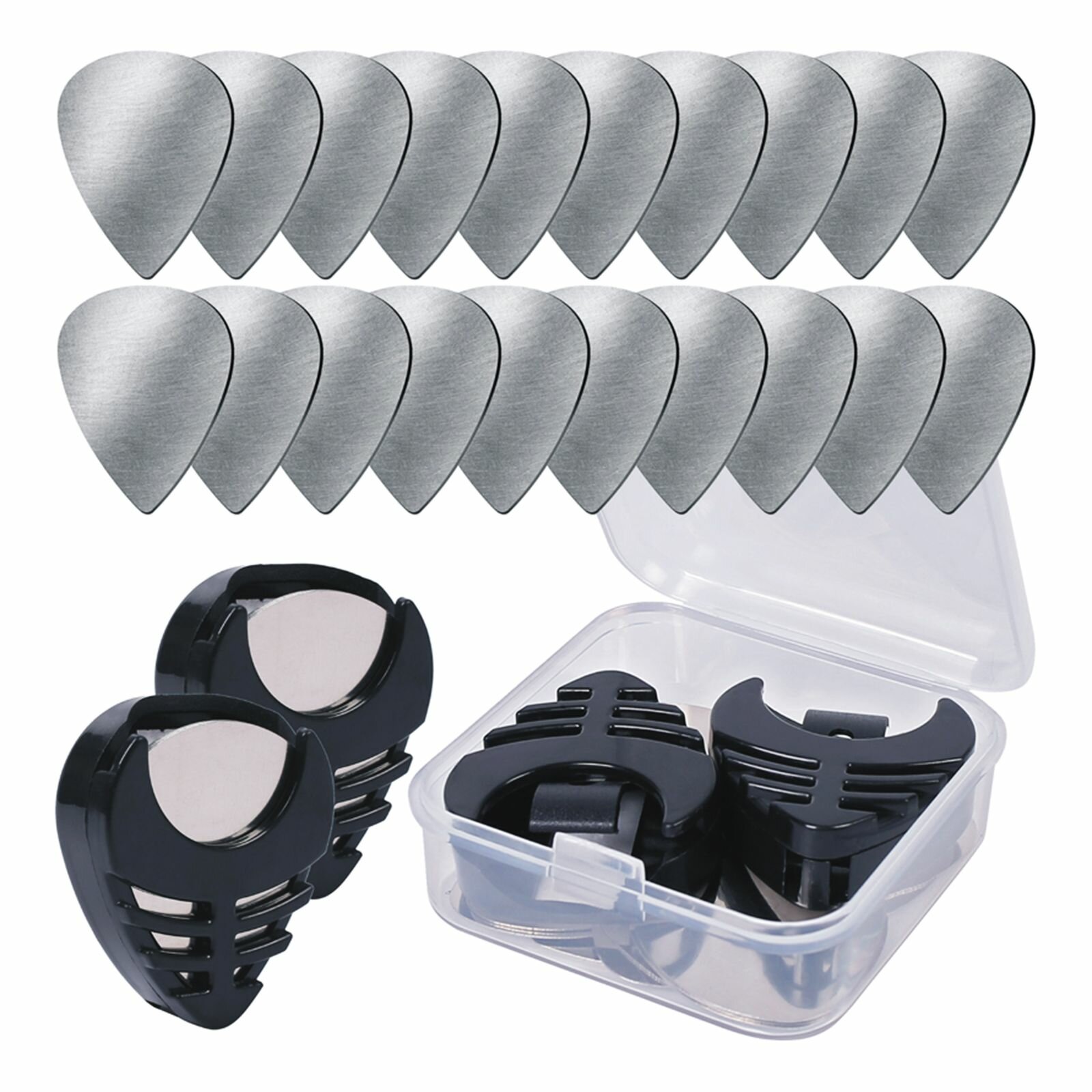 Набор медиаторов для бас-гитары из нержавеющей стали