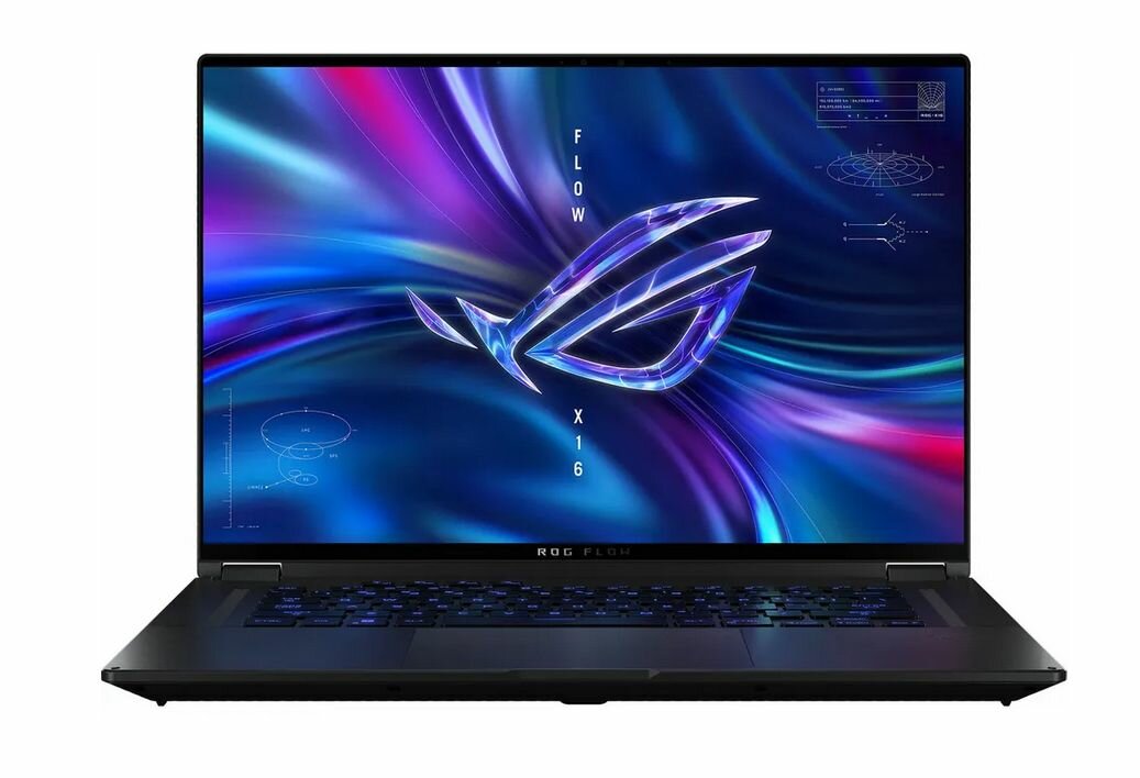 16" Ноутбук-трансформер ASUS ROG Flow X16 GV601VI-NL055W (90NR0G01-M002V0) черный - 2560x1600, mini-LED, Intel Core i9 13900H, ядра: 14 х 2.6 ГГц, 32 ГБ, SSD 1024 ГБ, GeForce RTX 4070 для ноутбуков