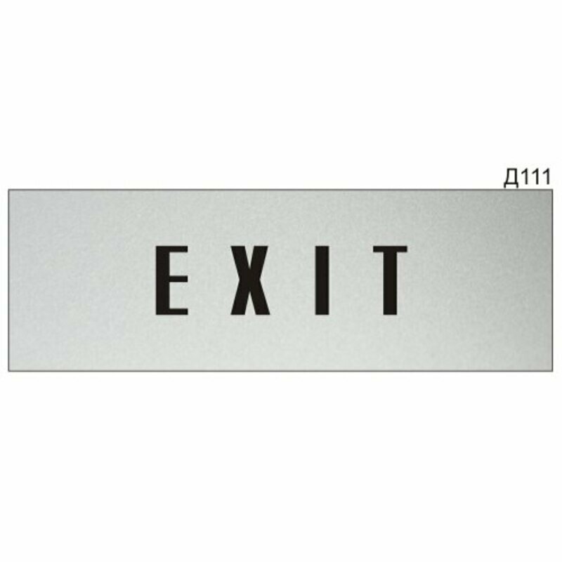 Информационная табличка «Exit» на дверь прямоугольная Д111 (300х100 мм)