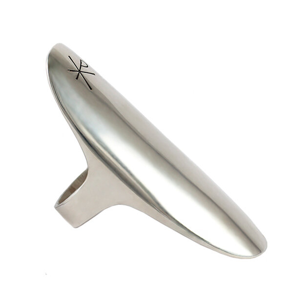 Кольцо широкое, серебро, 925 проба