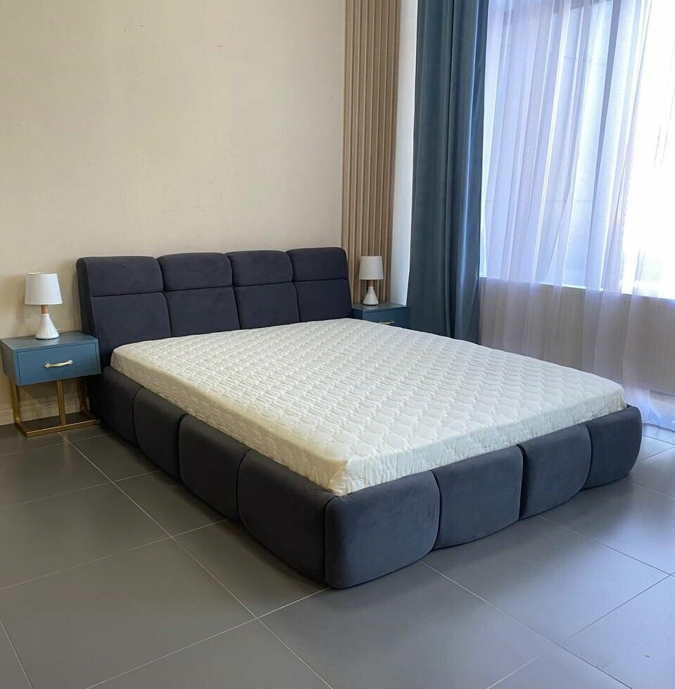 Кровать VIERO Анталия, разборная, мягкое изголовье, 180х200 см, с ортопедическим основанием и подъемным механизмом